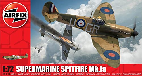 Airfix A01071B Supermarine Spitfire Mkia 1:72 Model Building Kit (36 Piece), Multicolor