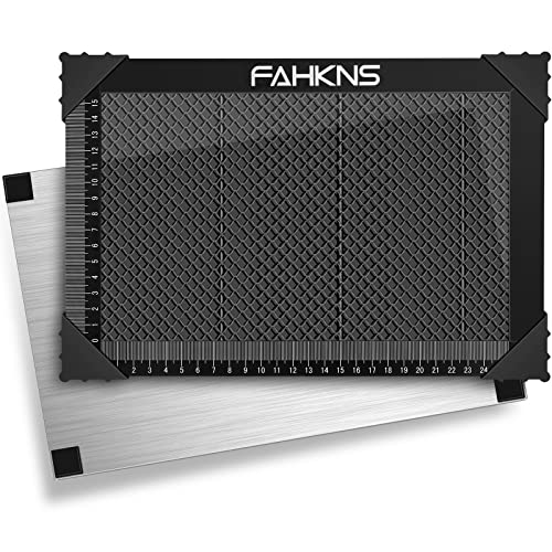 FAHKNS Honeycomb Working Table, 300 x 200 x 22mm Honeycomb Laser Bed for Most Laser Engravers, for Fast Heat Dissipation and Table-Protecting with Aluminum Plate