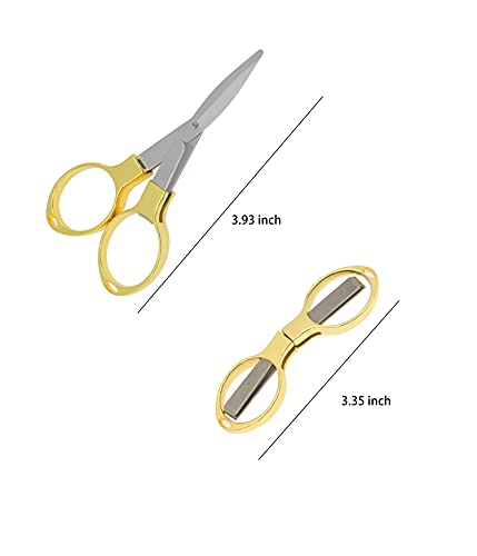 XINYIDAO 2 Pcs Small folding scissors small portable travel sewing scissors stainless steel telescopic scissors Fish line scissors Alloy scissors