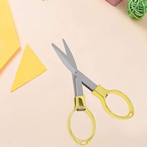 XINYIDAO 2 Pcs Small folding scissors small portable travel sewing scissors stainless steel telescopic scissors Fish line scissors Alloy scissors