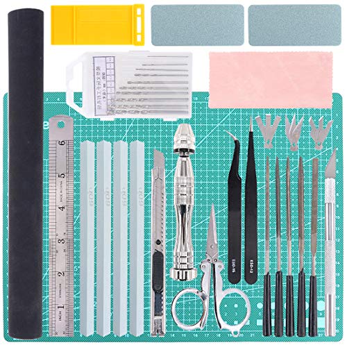 Keadic 43Pcs Gundam Modeler Basic Tools Craft Set for Professional Gundam Model Assemble Building