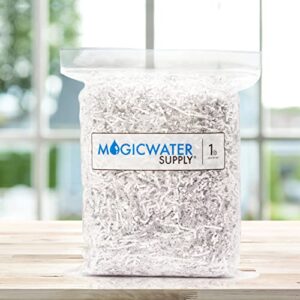 MagicWater Supply Crinkle Cut Paper Shred Filler (1 LB) for Gift Wrapping & Basket Filling - White & Silver