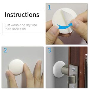 Wall Protectors from Door Knobs-Efbock Silicone Door Stoppers Wall Protector-Premium Door Bumper Wall Guards for Home or Office -Self Adhesive Door Handle Bumper Guard Stopper Rubber Stop (white 5pcs)