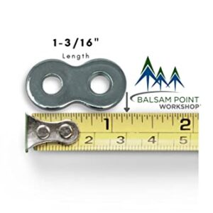 Balsam Point Workshop 30-Pack - Heavy Duty Figure 8 Table Top Connector or Desk Top Fastener Clip - Thick 12 Gauge Steel