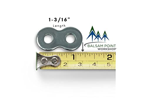 Balsam Point Workshop 30-Pack - Heavy Duty Figure 8 Table Top Connector or Desk Top Fastener Clip - Thick 12 Gauge Steel