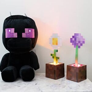 Minecraft Daisy and Allium Flower Pot Mood Lights, Set of 2 | Nightstand Table Lamp with LED Light for Bedroom, Desk, Living Room | Home Decor Room Essentials | Video Game Gifts And Collectibles