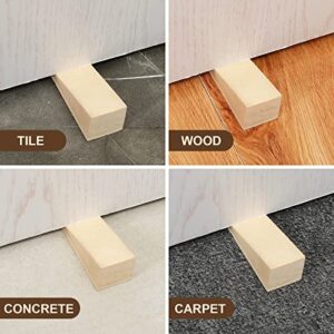 6 Pcs Wooden Firefighter Door Stopper Wedge Non Slip Firefighter Door Stopper Wedge for Most Surfaces Solid Door Wedge