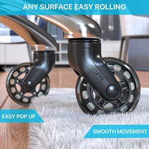 Rollerblade Office Chair Wheels (Set of 5) - Traditional Caster Wheels Replacement Set - Perfect Substitute for Office Chair Mat for Hardwood Floor - Rolls Smoothly & Quietly