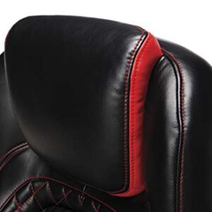 OFM Essentials Collection Racing Style SofThread Leather High Back Office Chair, in Red