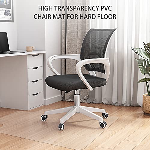 Office Chair Mat for Hardwood Floor & Tile Floor, 47"x36" Plastic Anti-Slip Floor Protector for Home Office, Under Desk Computer Gaming Chair Mat, Transparent, Can't be Used on Carpet