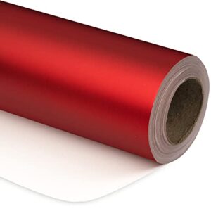 ruspepa red metallic wrapping paper – solid color matte paper perfect for wedding, birthday, christmas, baby shower – 30 inches x 100 feet