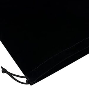 Velvet Drawstring Gift Bags - Bulk Wholesale (8 x 11 inch - 25 pack, Black)