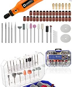 HARDELL Mini Cordless Rotary Tool with 227Pcs Rotary Tool Accessories Kit for Sanding, Polishing, Etching, Engraving, DIY Crafts