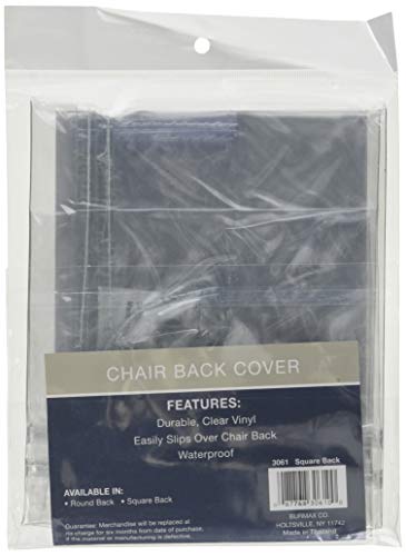 Scalpmaster Square Chair Back Cover, Transparent Vinyl (3061)