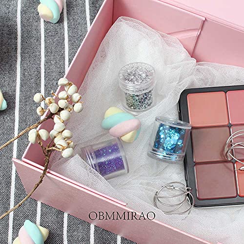 OBMMIRAO Upgrade 1PCS Pink Gift Box 9.5x7x4 Inches, Sturdy Gift Box with Lid for Gift Packaging, Foldable Magnetic Closure Storage Boxes, Bridesmaid proposal box, Rectangle Collapsible Box