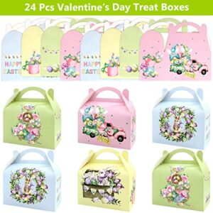 Easter Treat Boxes Cookies Boxes Gift Boxes Gable Boxes for Kids Goodie Goody Boxes 24 Packs Party Favors