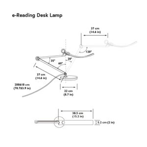 BenQ eReading LED Desk / Task / Swing Arm Lamp: Eye-Care, Auto-Dimming, CRI 95, 13 Color Temperatures, 35” Wide Illumination for Home Office, Bedroom, Living Room (Silver)