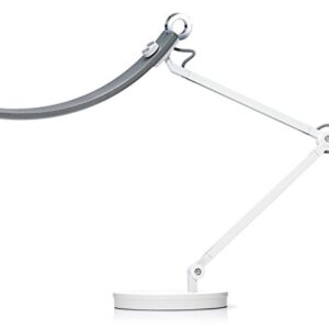 BenQ eReading LED Desk / Task / Swing Arm Lamp: Eye-Care, Auto-Dimming, CRI 95, 13 Color Temperatures, 35” Wide Illumination for Home Office, Bedroom, Living Room (Silver)