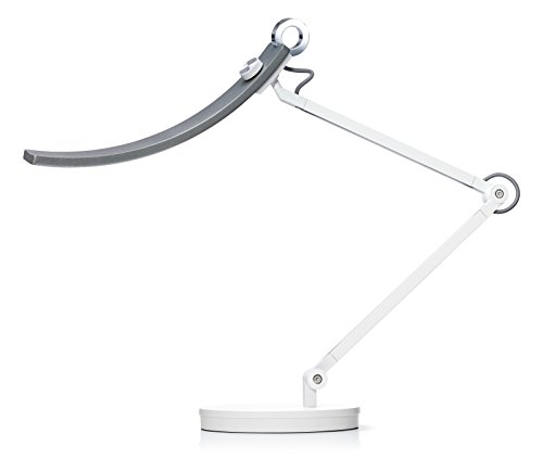 BenQ eReading LED Desk / Task / Swing Arm Lamp: Eye-Care, Auto-Dimming, CRI 95, 13 Color Temperatures, 35” Wide Illumination for Home Office, Bedroom, Living Room (Silver)