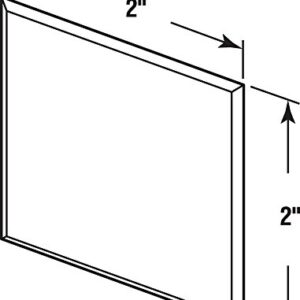 Prime-Line MP10866 Wall Protector, 2 inch x 2 inch Squares, Rigid Vinyl, White, Textured, Adhesive-Backed, Paintable, Pack of 5