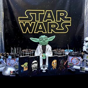 LAGREME Mandalorian baby Yoda Theme Birthday Party Decorations Gift Bags for Yoda Goodie Bags Party Supplies, 16 Count (Pack of 1)