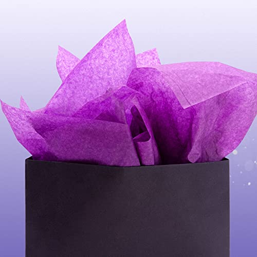 90 Sheets Purple Tissue Paper Bulk,Purple Tissue Paper for Gift Bags,Purple Gift Wrapping Tissue for Halloween,Christmas,Wedding,Birthday,DIY and Crafts,14 x 20 Inch