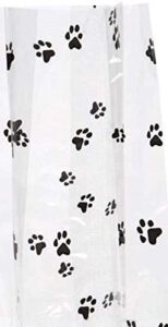 a1bakerysupplies® 25 pack paw print design printed cellophane bags 4 in x 2 in x 9 in