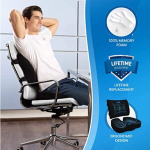 Everlasting Comfort Seat Cushion for Office Chair and Lumbar Support for Office Chair