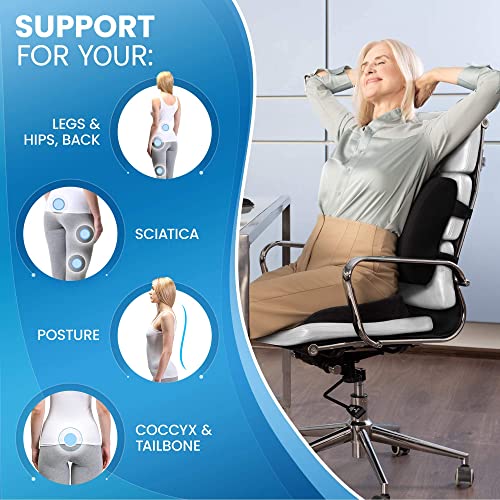 Everlasting Comfort Seat Cushion for Office Chair and Lumbar Support for Office Chair