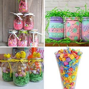 Supla 286 g (10 oz) 13 Colors Shredded Paper Easter Grass Easter Gift Bag Basket Grass Filler Stuffers Paper Shreds Grass in Hot Pink Yellow Dark Green Light Green Sky Blue Lavender for Easter Egg Hunt Party Decorations