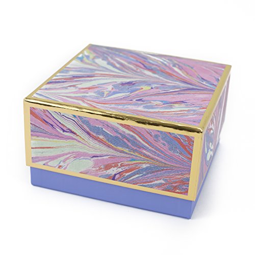 Hallmark Signature 7" Medium Gift Box (Marble, Pink, Lavender, Gold) for Mothers Day, Valentines Day, Birthdays, Bridal Showers, Bridesmaids Gifts and More