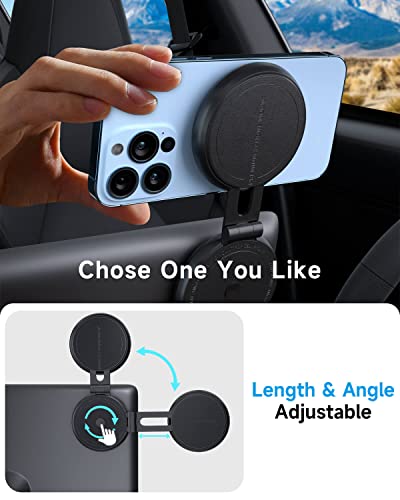 Tesla Phone Mount, MagSafe Car Mount for Tesla Model 3 Model Y, Foldable Hidden Magnetic Phone Mount Fit for iPhone 14 13 12 Series and All Phone, Tesla Model 3 Accessories, Tesla Model Y Accessories