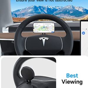 Tesla Phone Mount, MagSafe Car Mount for Tesla Model 3 Model Y, Foldable Hidden Magnetic Phone Mount Fit for iPhone 14 13 12 Series and All Phone, Tesla Model 3 Accessories, Tesla Model Y Accessories