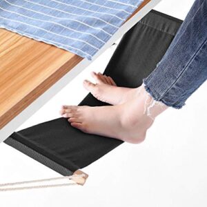 office foot hammock under desk footrest, adjustable desk foot rest stand replace footstools for home, office study and relaxing, 1pc/box black