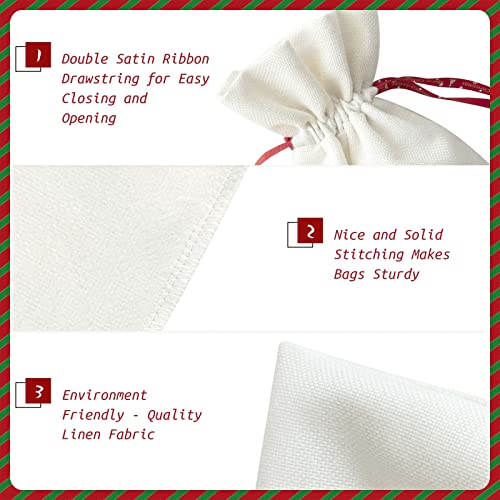 Drawstrings Christmas Gift Bags Dark-Bule-Tai-Chi Presents Wrapping Bags Xmas Gift Wrapping Sacks Pouches Medium