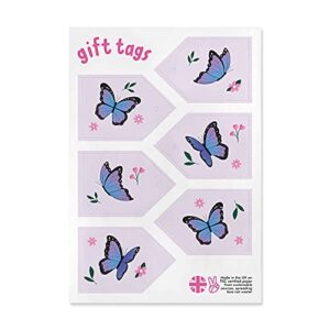 Central 23-6 Wrapping Paper Sheets - Purple Butterflies - GiftWrap for Girls Women - Birthday Gift Wrap - Recyclable - Made in the UK