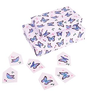 Central 23-6 Wrapping Paper Sheets - Purple Butterflies - GiftWrap for Girls Women - Birthday Gift Wrap - Recyclable - Made in the UK