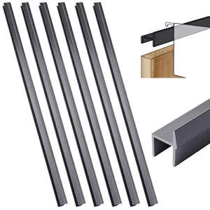 6 pcs pvc drawer hanging file rails black file cabinet rails hanging file cabinet rails file drawer rails for 1/2 drawer sides letter size file storage hanging file organizer, 16 inches long