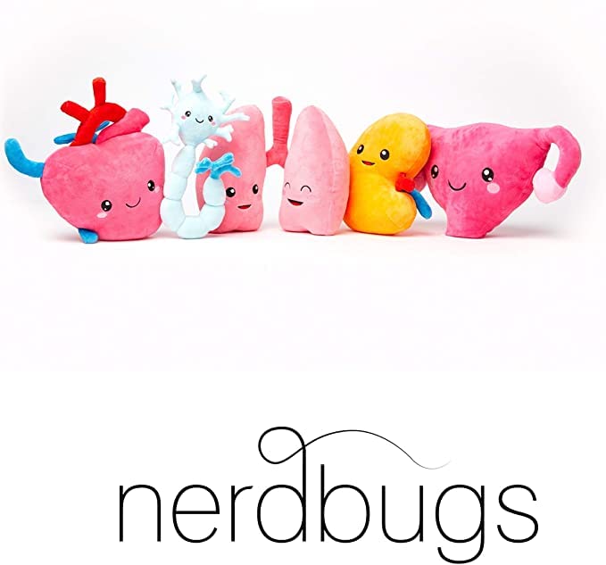 nerdbugs Spine Plush - Baby Got Back! -Spine Plush Organ/ Get Well Gift/ Health Education Toy/ Orthopedics or Neurology Plush Toy Organ Gift/ Neurosurgeon Gift/ Chiropractor Gift