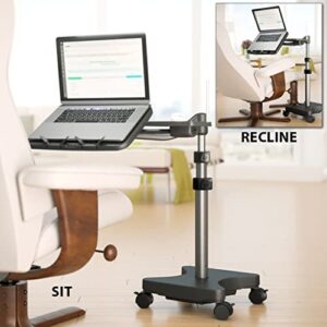 LEVO G2 Rolling Laptop Workstation Stand Cart Desk for Laptops, Books, Tablets, and Art, Made for Sofa, Bed, Chair, or Standing