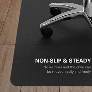 BUG HULL Office Chair Mat for Hardwood Floor, 48" x 36" Desk Chair Mat Hard Floor Protector, Anti-Slip, Multi-Purpose Chair Floor Mat for Desks, Office and Home