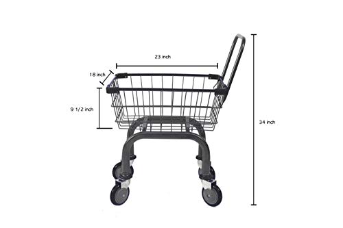 Compact Utility Cart (Jelly) with U- Handle (Gray) (Black)