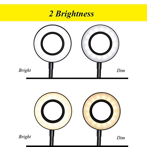 CLOOOUDS 7W Clip on Light, LED Clip On Lamp, USB Reading Book Light, Bed Lamp,Desk lamp, Warm Light and White Light