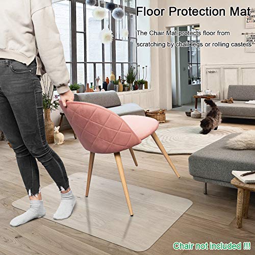 Dinosaur Office Chair mat for Hard Floors, 30" X 48" Transparent Floor Mats, Easy Glide for Chairs, Wood/Tile Protection Mat for Office & Home (30" X 48" Rectangle)