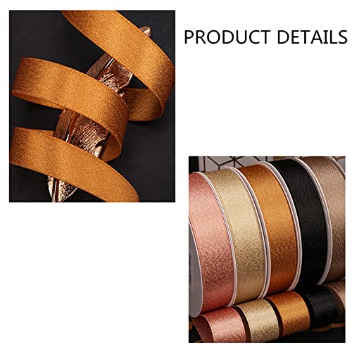 VIVIQUEN Double Faced Rose Gold Purl Ribbon,Luxury Glitter Ribbon ,Prefect for Gift Wrapping,Floral Arrangements,Wedding Decorations 3/8 Inches x 20 Yards