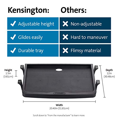 Kensington Underdesk Basic Keyboard Drawer (K60009US) , Black