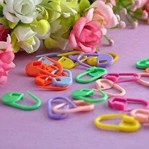 100PC Mix Color Knitting Stitch Counter Crochet Locking Stitch Markers Stitch Needle Clip Knitting Crochet Markers (100)