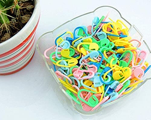 100PC Mix Color Knitting Stitch Counter Crochet Locking Stitch Markers Stitch Needle Clip Knitting Crochet Markers (100)