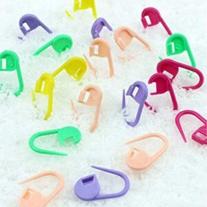 100PC Mix Color Knitting Stitch Counter Crochet Locking Stitch Markers Stitch Needle Clip Knitting Crochet Markers (100)