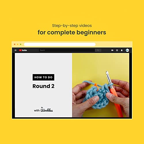 The Woobles Beginners Crochet Kit with Easy Peasy Yarn as seen on Shark Tank - Crochet Kit for Beginners with Step-by-Step Video Tutorials - Pierre The Penguin